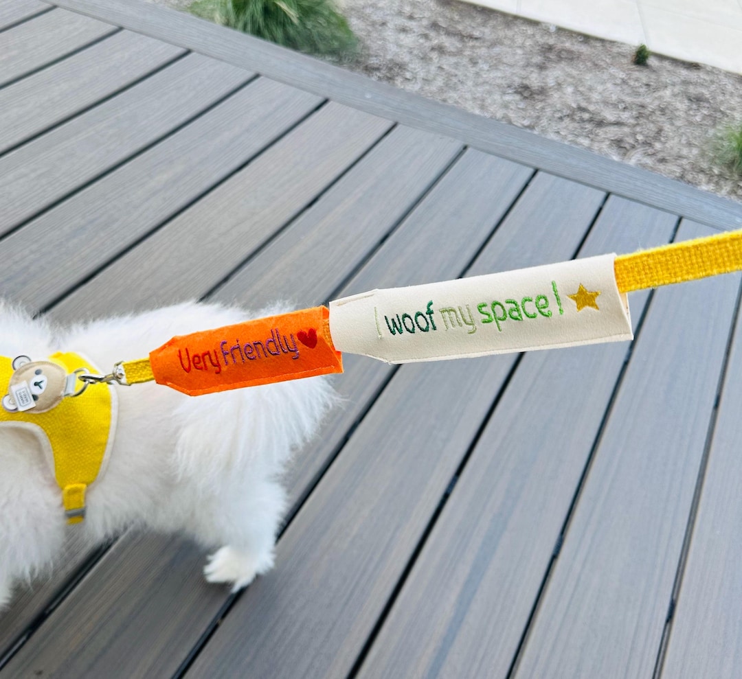Pet Etiquette Leash Message Tag, Pet Custom Leash Wrap, Dog Leash Wrap ...