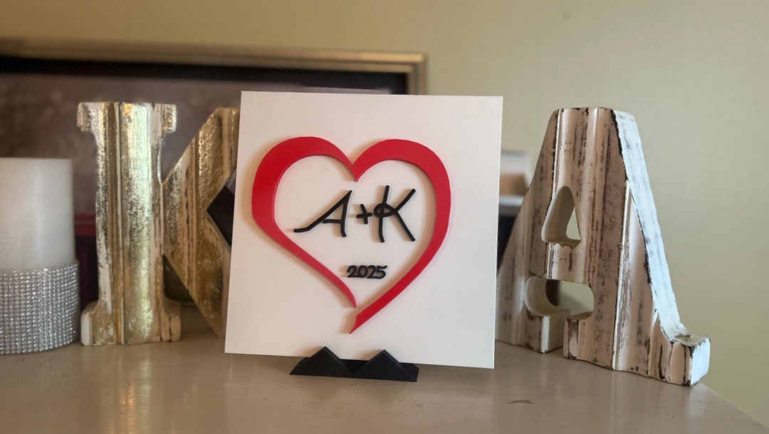 Personalized Initials Heart Sign - Valentines Gift - Personalized ...