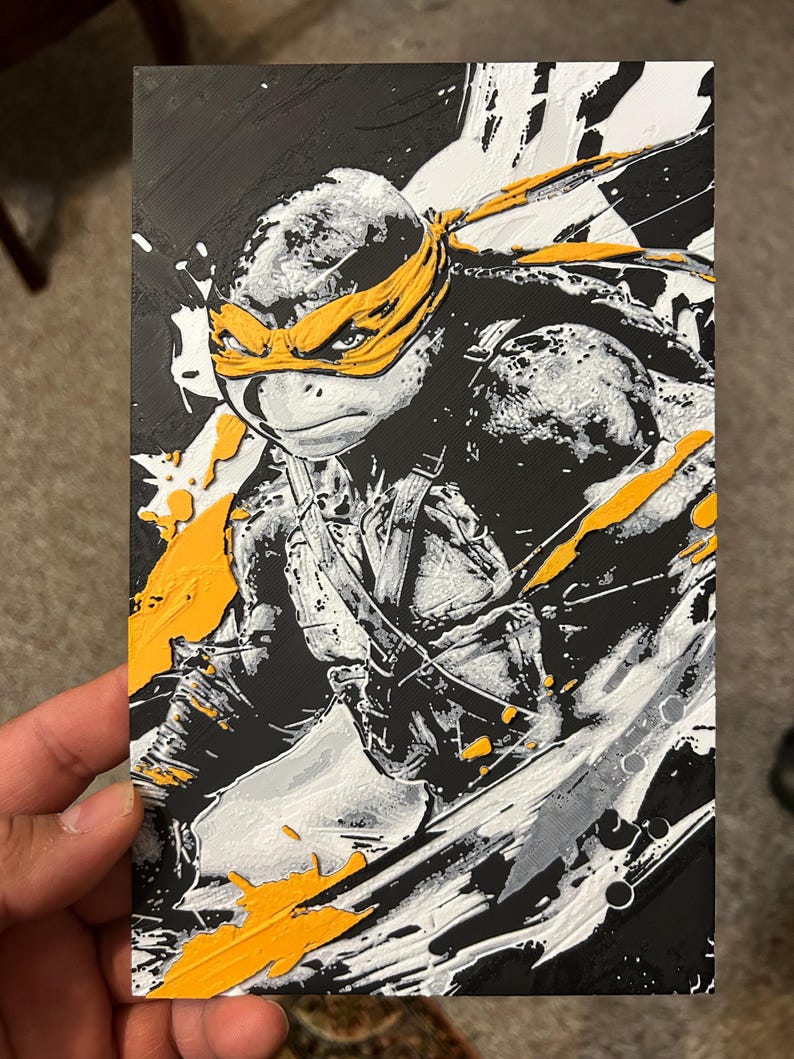 TMNT Fan Art - 3D Printed Art - Unique Gift for Fans -collectible ...