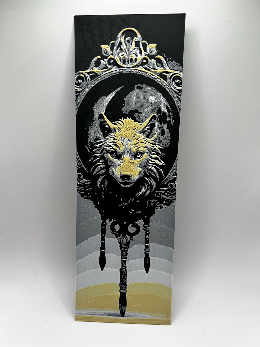 Bookmark - 3D Printed Celtic Wolf Art - Unique Gift for Readers ...