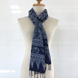 Handmade Tribal Hmong Indigo Batik Scarf, Wax Hand Block Handmade Batik ...