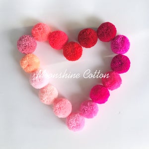 Hot Pink Big Pom Pom 2 Inches, Boho Decor Party Supplies Yarn Pom Pom ...