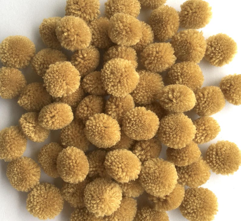 Gold Pom Poms 1 Inch Decorative Ball Jewelry Making Pompom - Etsy