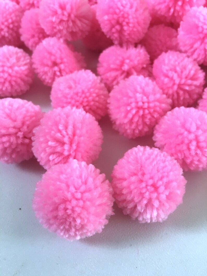 Sweet Pink Pom Poms 1 Inch Decorative Ball Jewellery Making - Etsy
