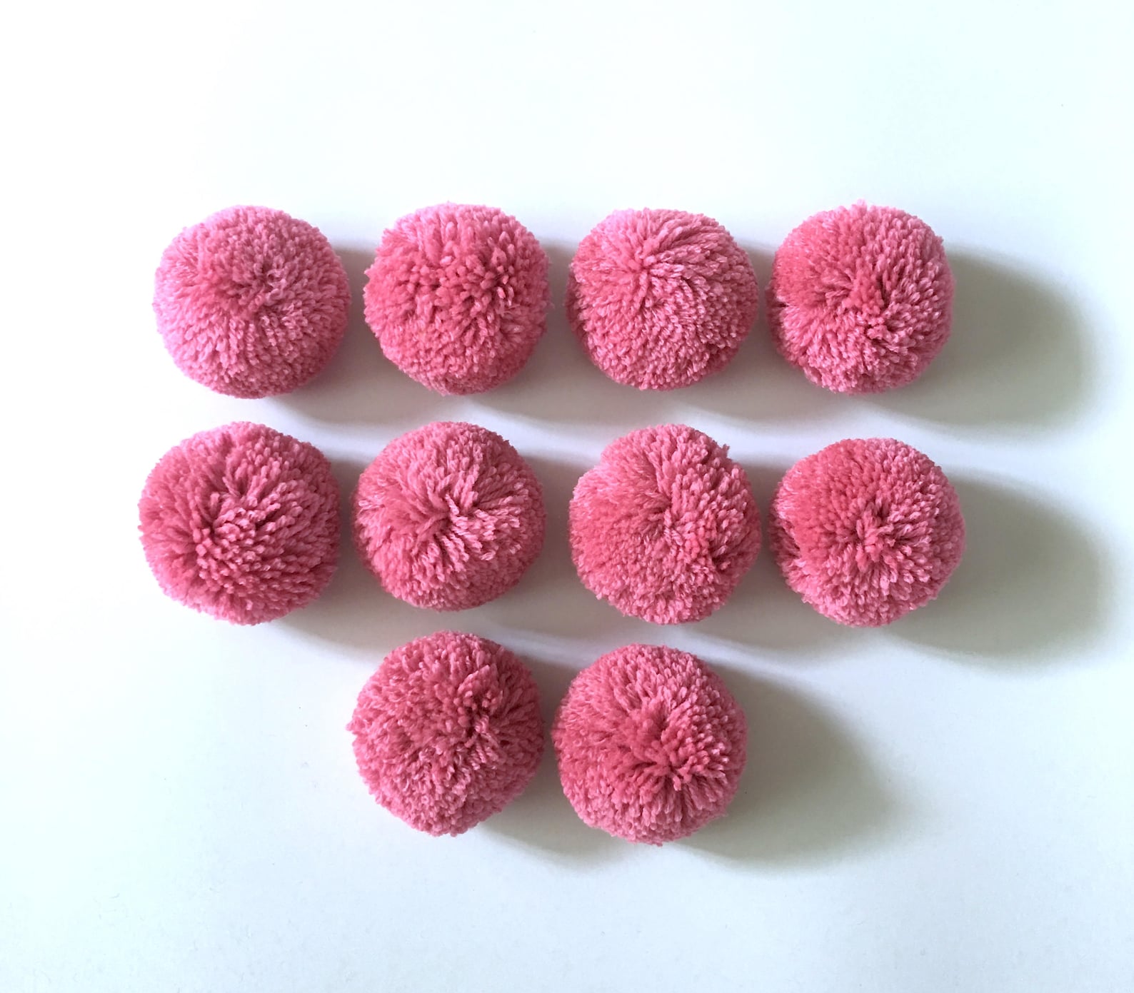 Rosewood Big Pom Pom 2 Inches Boho Decor Party Supplies Yarn - Etsy