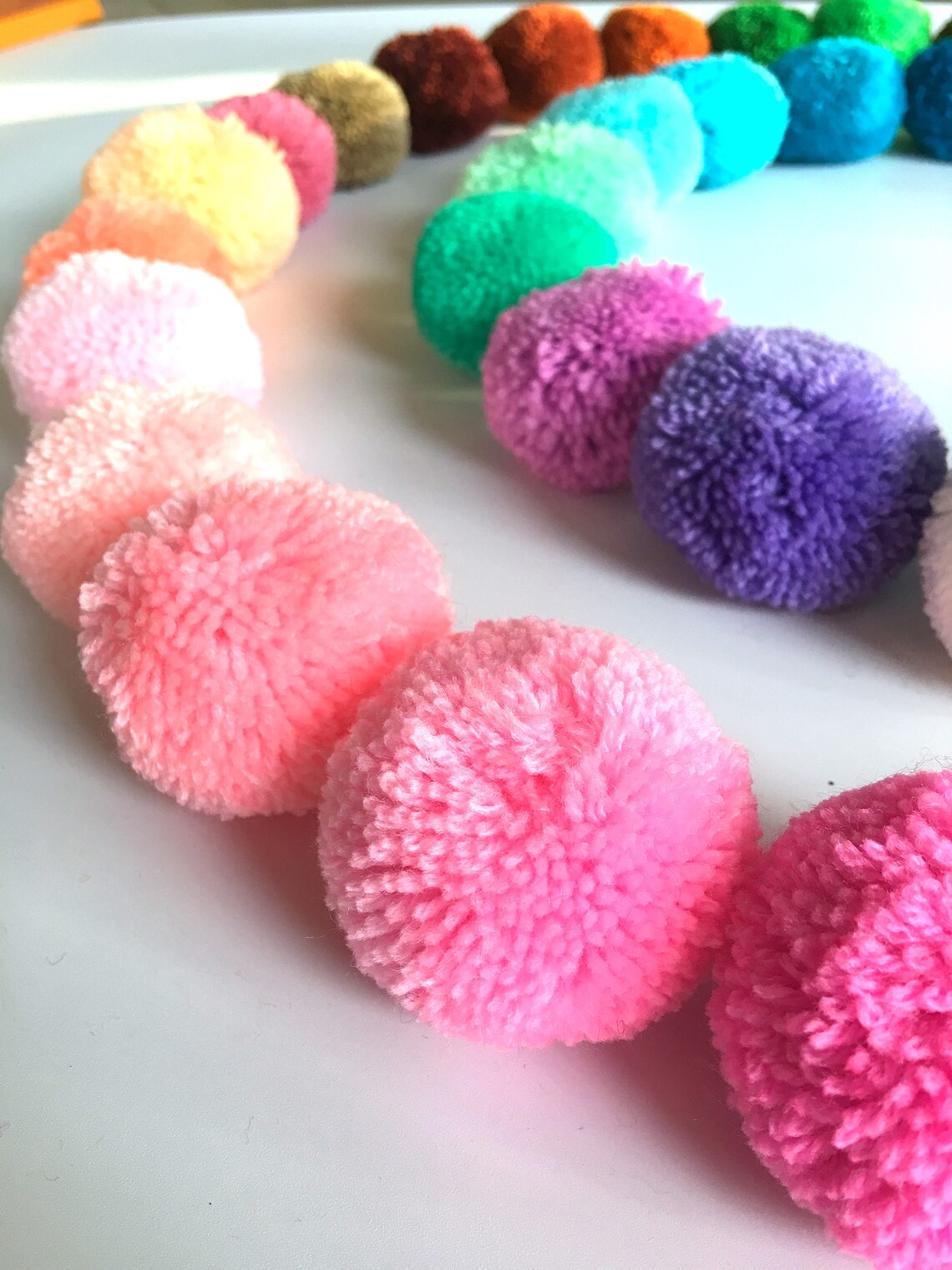 Light Turquoise Big Pom Poms 10 pieces 2 inches Boho Decor | Etsy