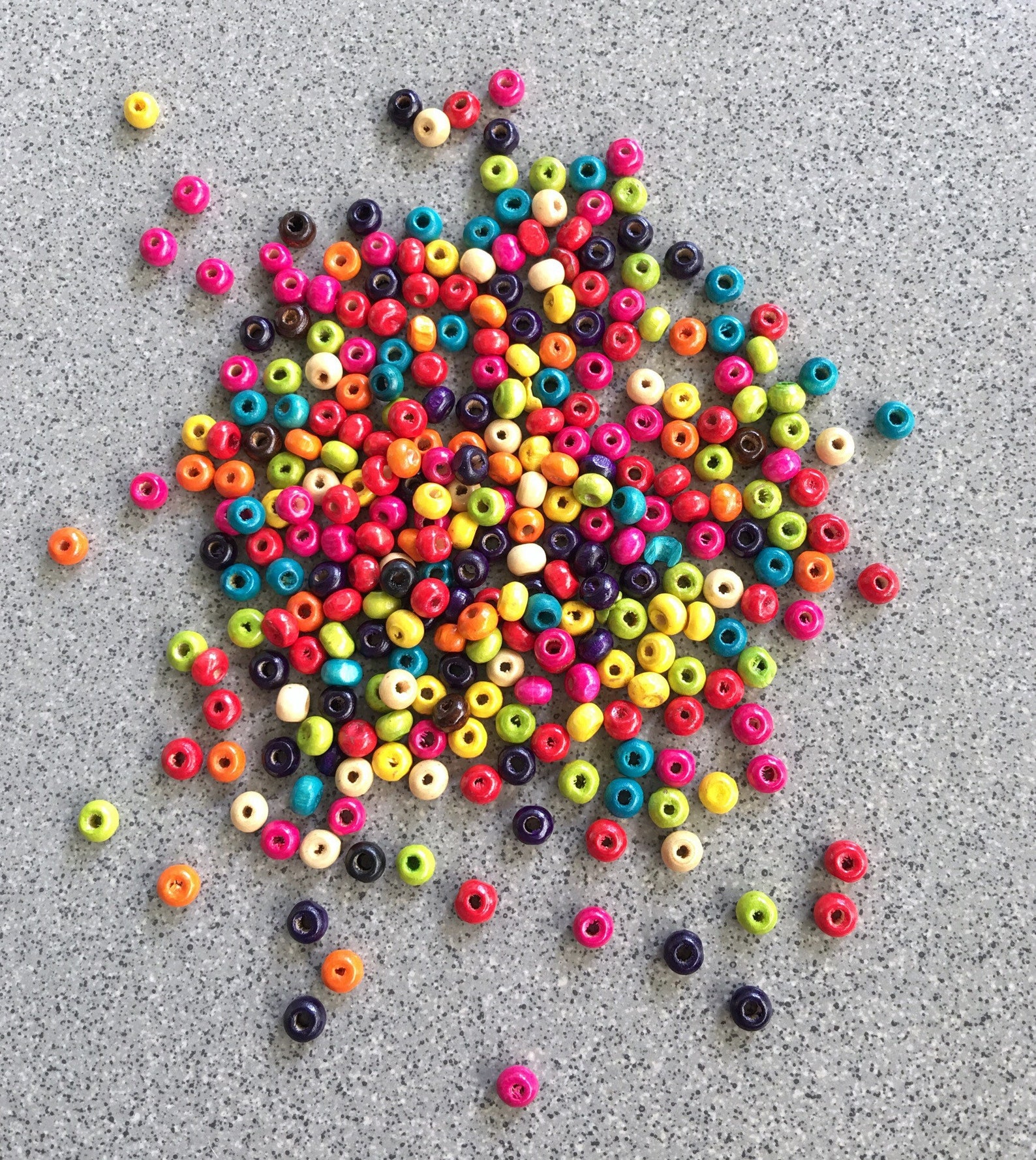 Hmong Tiny Mixed Color wooden beads 5 mm 50 grams ethnic boho | Etsy