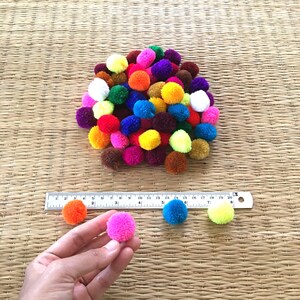 Ocean Blue Yarn Pom Poms 1 Inch, Decorative Ball, Jewelry Making ...