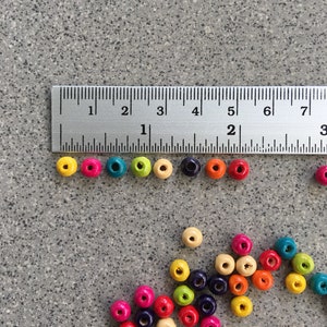 Hmong Tiny Mixed Color Wooden Beads 5 Mm 50 Grams, Ethnic Boho Crafts ...