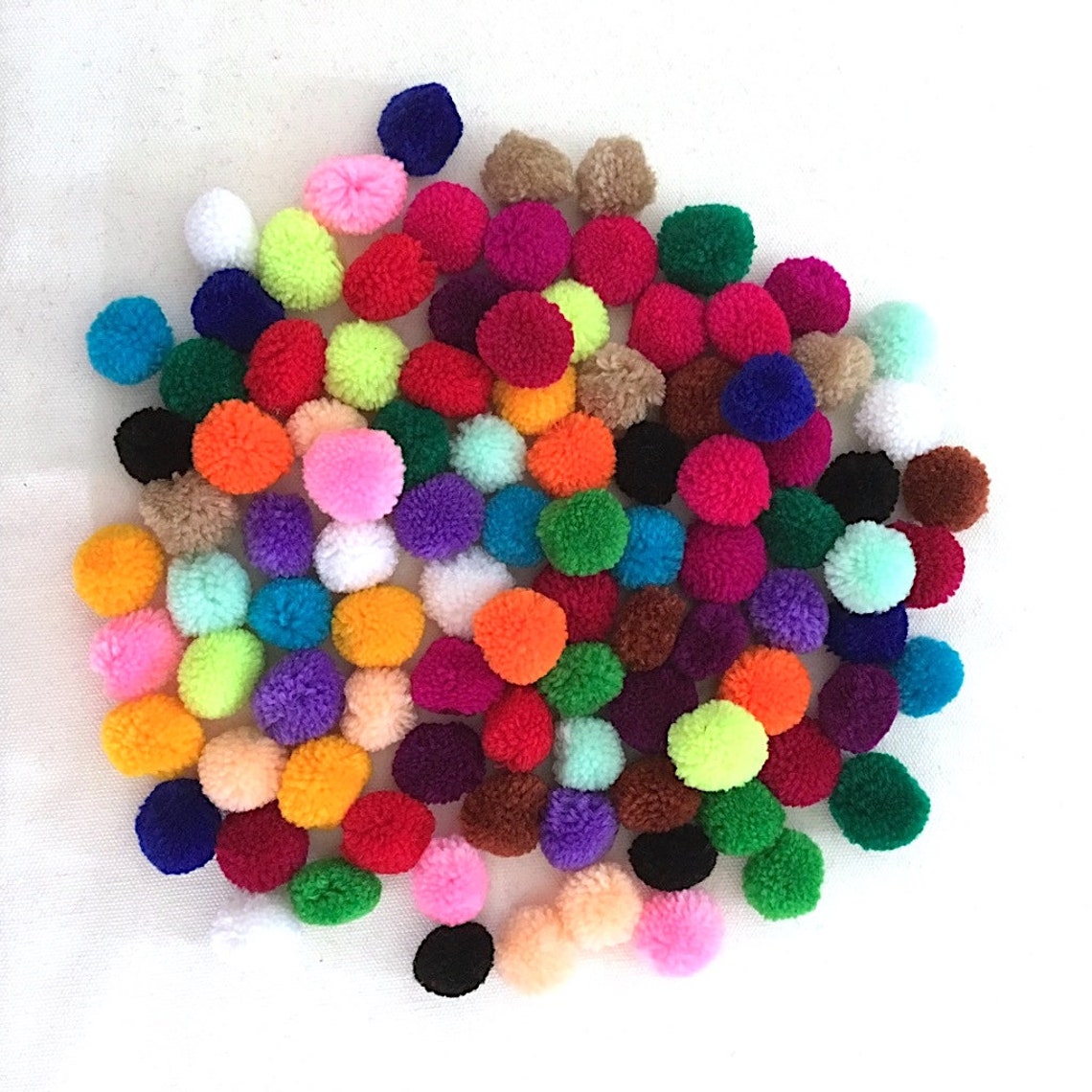 Assorted Color Yarn Pom Poms 1 Inch Decorative Ball Jewelry - Etsy