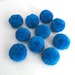 Ocean Blue Big Pom Pom 2 Inches Boho Decor Party Decor Yarn - Etsy