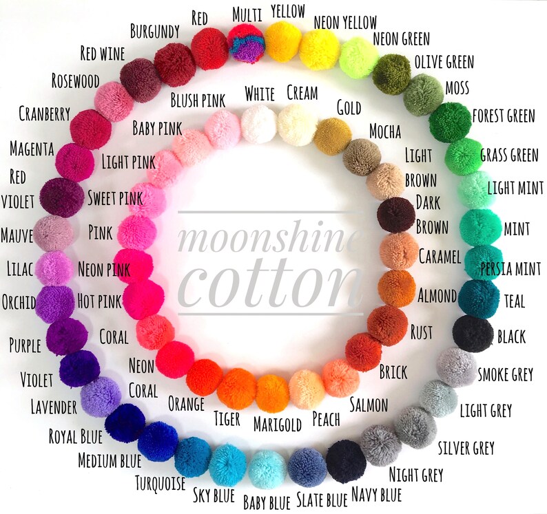 Ocean Blue Yarn Pom Poms 1 Inch Decorative Ball Jewelry - Etsy