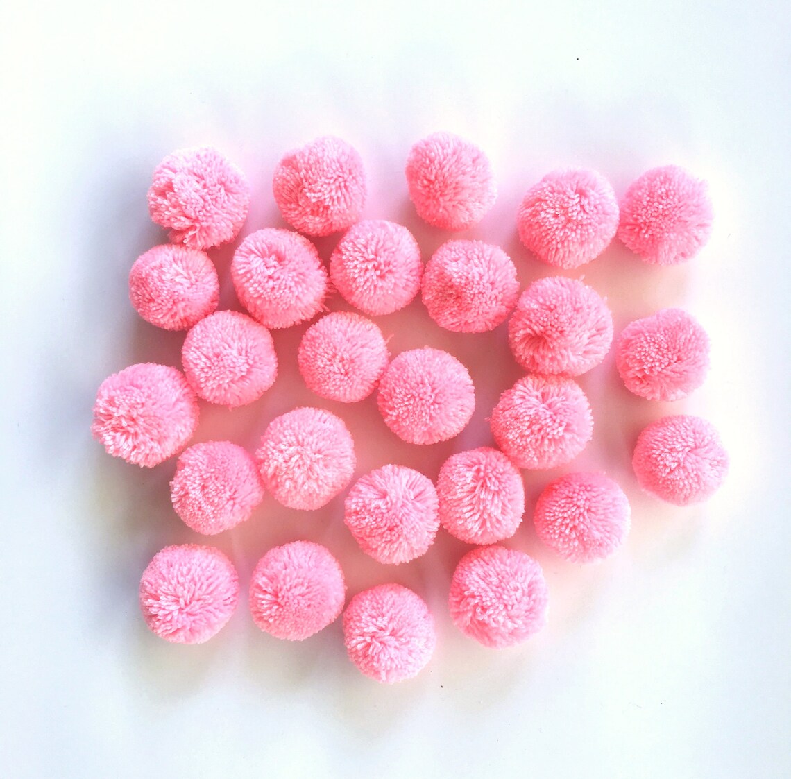 Light Pink Big Pom Pom 2 Inches Boho Decor Party Supplies - Etsy