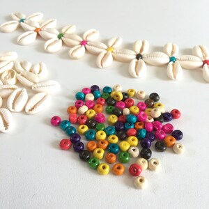 Hmong Tiny Mixed Color Wooden Beads 5 Mm 50 Grams, Ethnic Boho Crafts ...