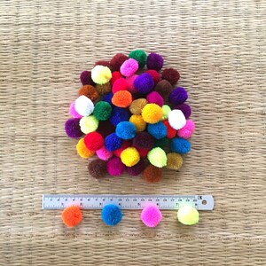 Purple Yarn Pom Poms 1 Inch, Decorative Ball, Jewelry Making, Pompom ...