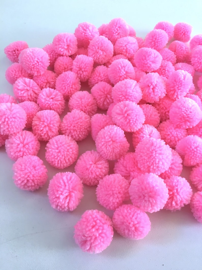 Sweet Pink Pom Poms 1 Inch Decorative Ball Jewellery Making - Etsy