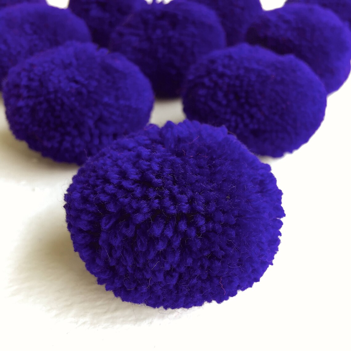 Royal Blue Big Pom Pom 2 Inches Boho Decor Party Supplies | Etsy
