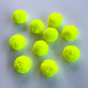 Neon Citrus Big Pom Pom 2 Inches, Boho Decor Party Supplies Yarn Pom ...