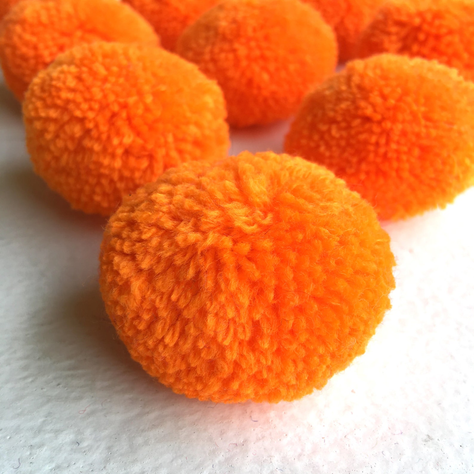 Tiger Big Pom Pom 2 Inches Boho Decor Party Supplies Yarn | Etsy