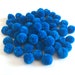 Ocean Blue Yarn Pom Poms 1 Inch, Decorative Ball, Jewelry Making ...