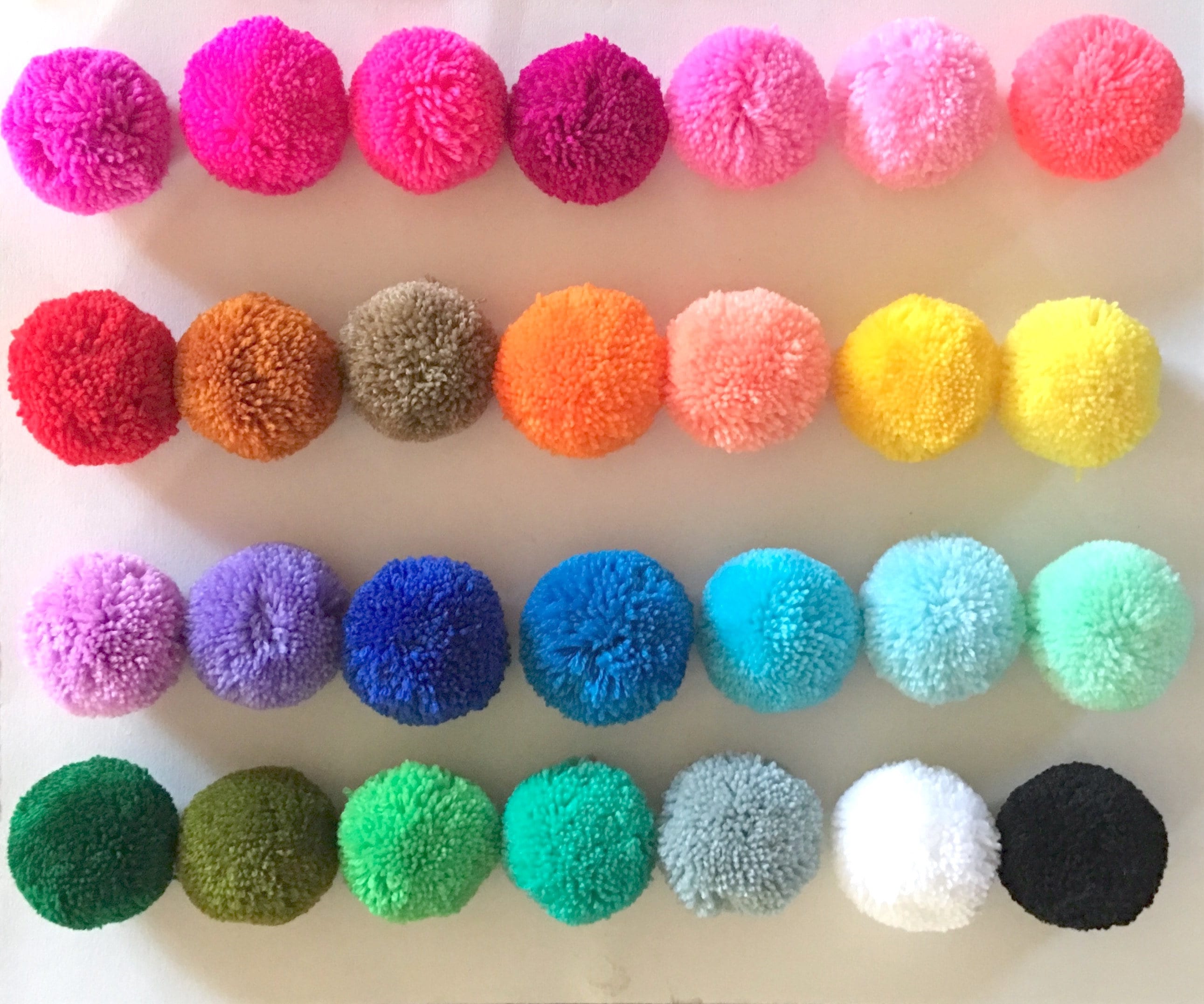 Dark Brown Big Pom Pom 2 inches Boho Decor Party Supplies | Etsy