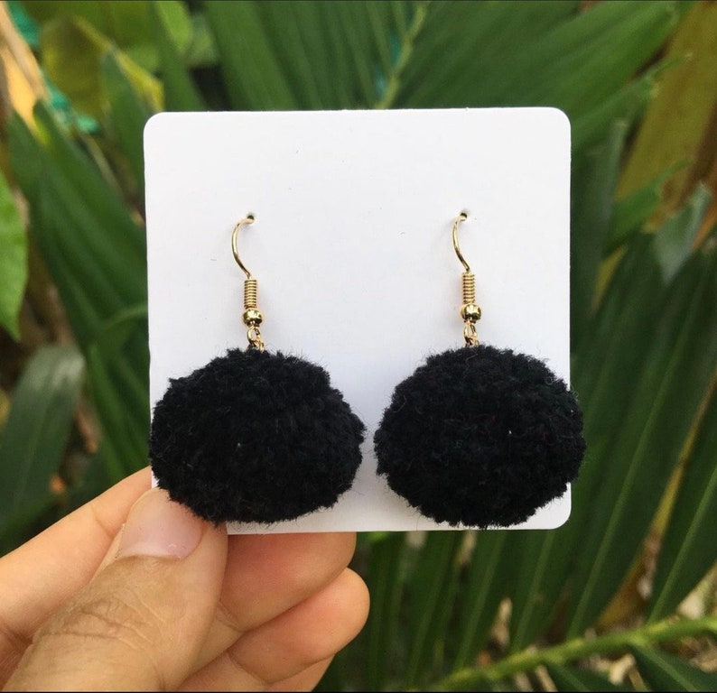 Mini Pom Pom Earrings 60 Colors Available Gifts for Her - Etsy