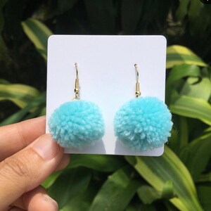 Mini Pom Pom Earrings, 60 Colors Available, Gifts for Her, Everyday ...