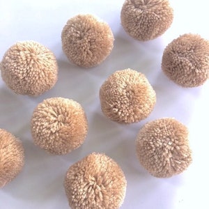 Light Brown Yarn Pom Pom: 2-inch Boho Decor Supplies - Etsy