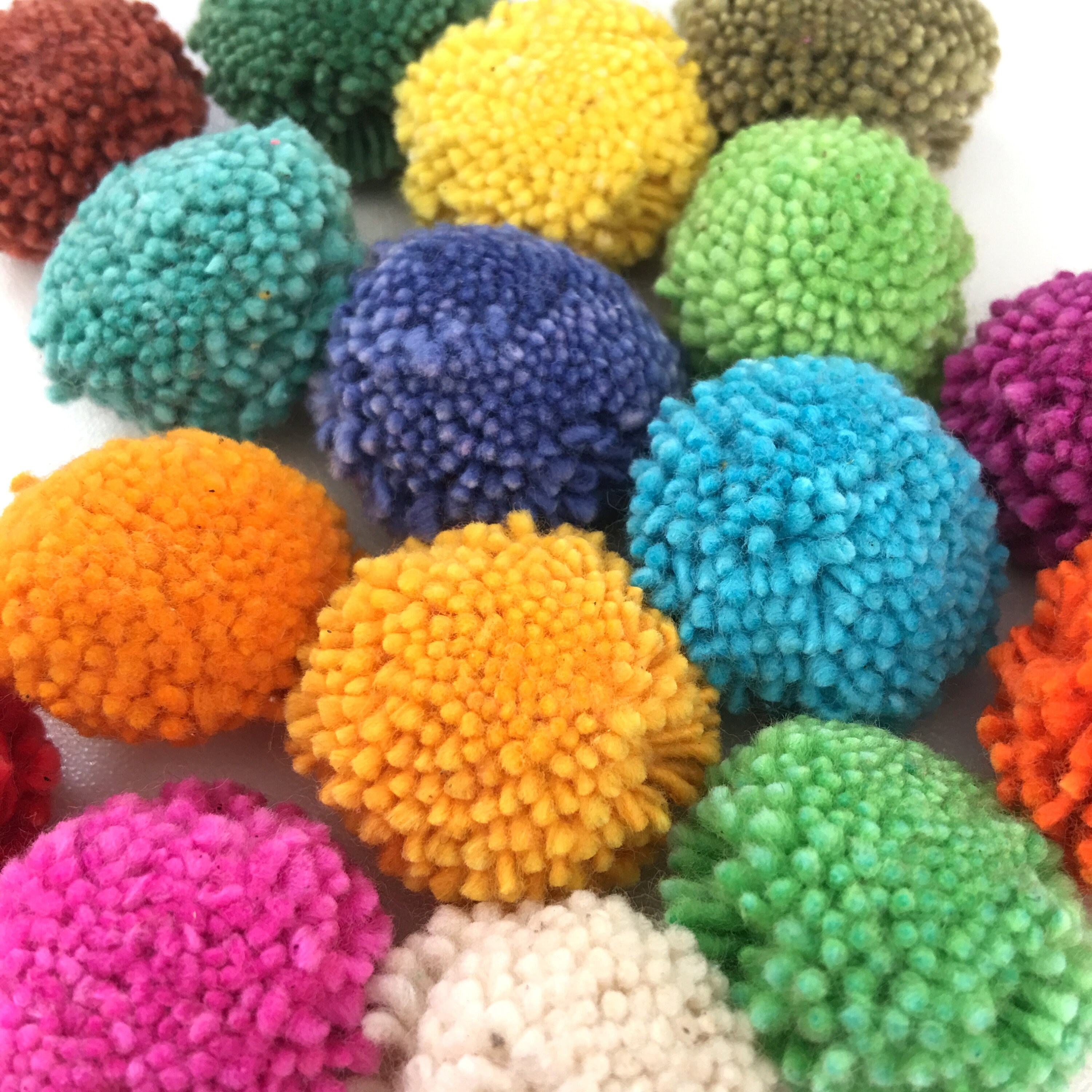 Cotton Yarn Pom Poms 1 Inch Assorted Solid Colors Jewelry | Etsy Cotton Yarn Pom Poms 1 Inch Assorted Solid Colors Jewelry | Etsy