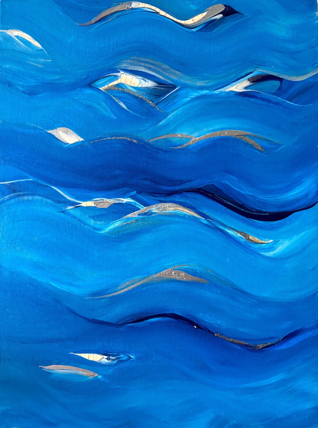 Blue Ocean Ripple Effect - Ripples and Waves Series - Original Canvas ...