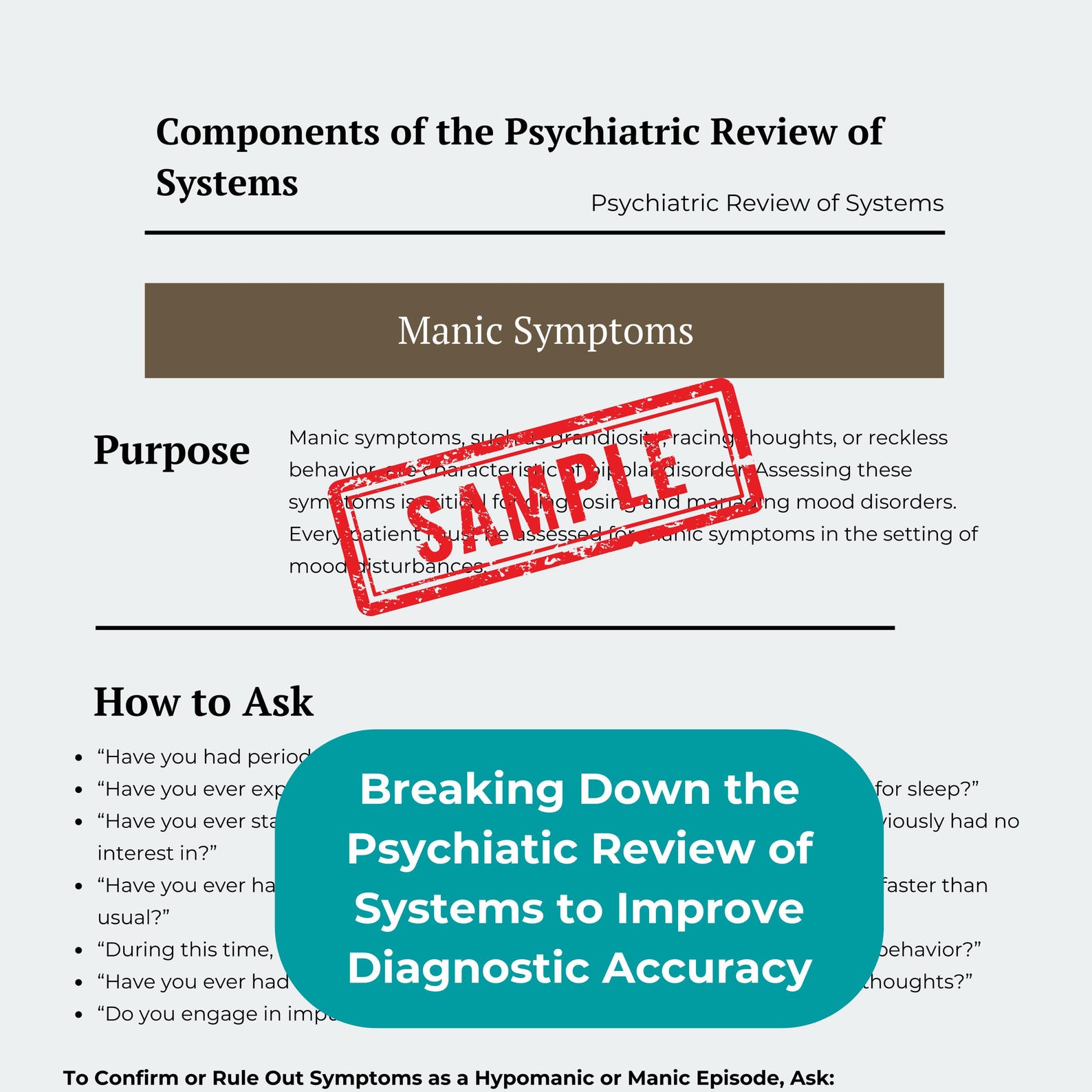 Mastering the Psychiatric Evaluation, Conducting Comprehensive ...