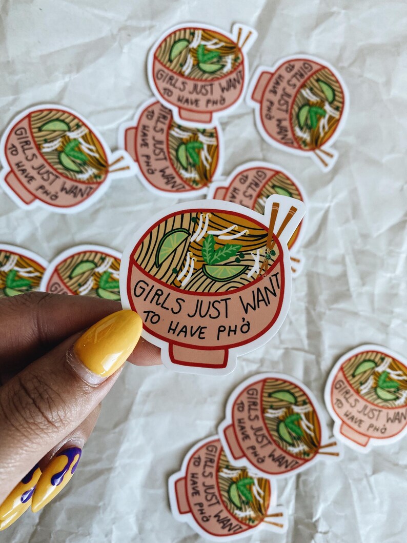 Pho Sticker Funny Asian Noodles Girls Just Wanna Have Fun - Etsy