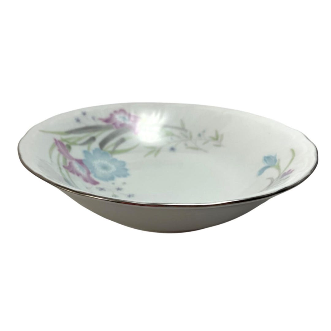 CAC Shirley China 7.5 Bowl Spring Summer Pink Blue Lily Silver ...