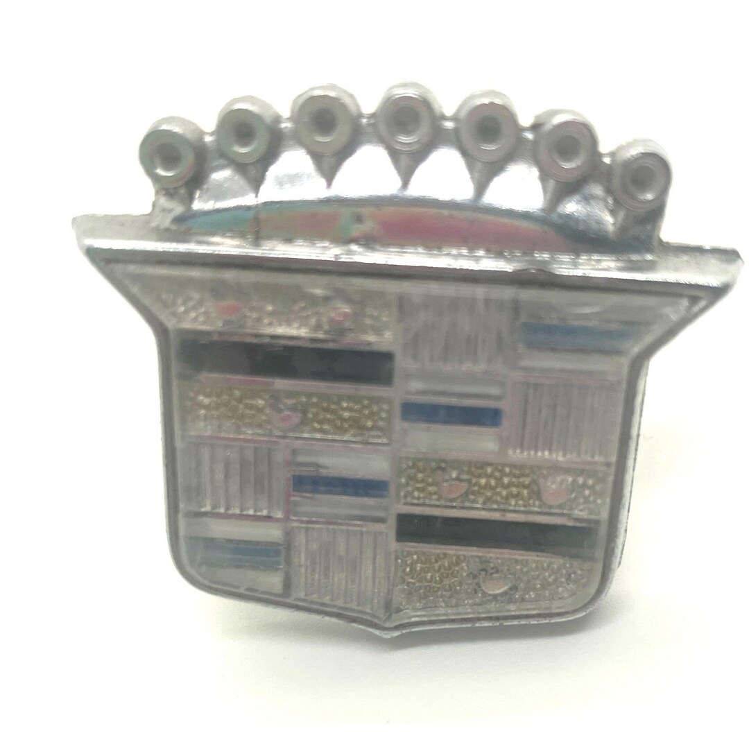 Cadillac Roof Pillar Crest Emblem 1982-1996 20248001 OEM Vintage Silver ...