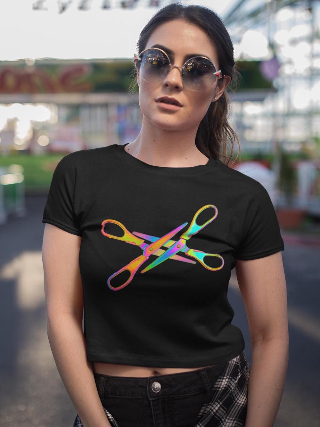 Let's Scissor Flirty Women's Crop Top | Swinger Lifestyle Party Tee - Etsy