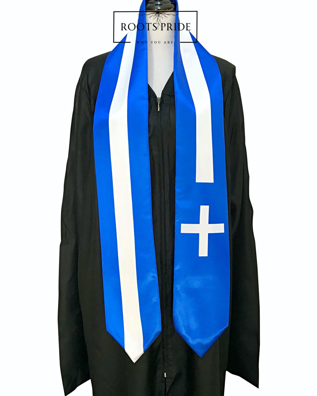DOUBLE SIDED Greece Flag Graduation Stole / Greece Flag Sash / Greek ...