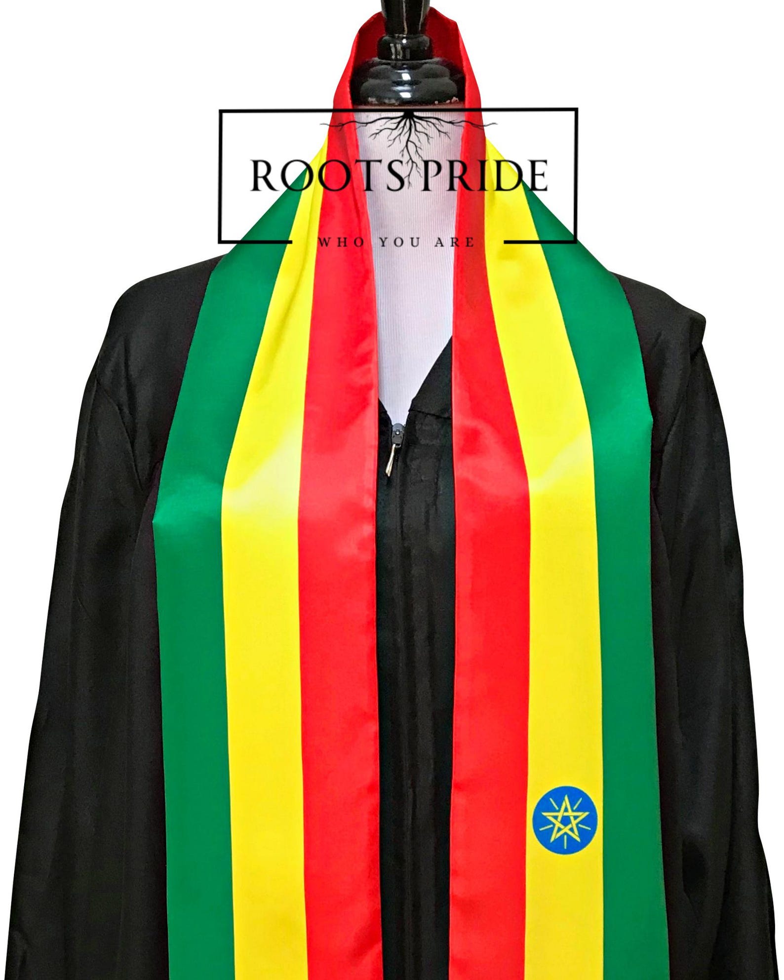 DOUBLE SIDED Ethiopia Flag Graduation Stole / Ethiopia Flag Sash ...