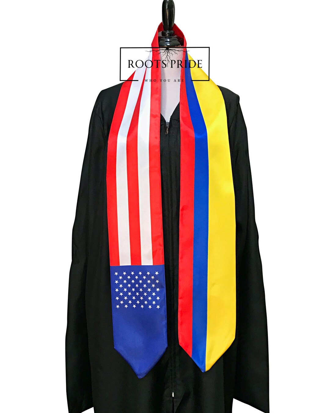 Colombian American Mix Flags Graduation Stole / United States Colombia ...