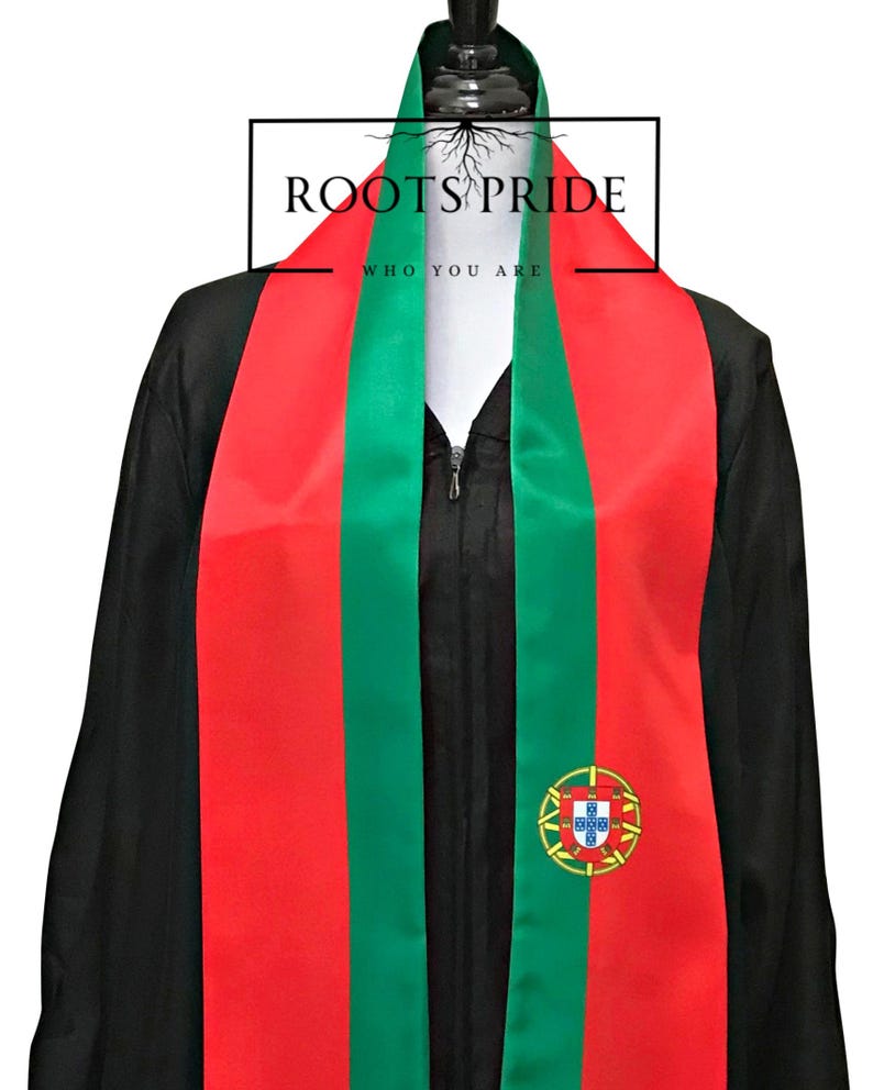 DOUBLE SIDED Portugal Flag Graduation Stole / Portugal Flag Sash ...
