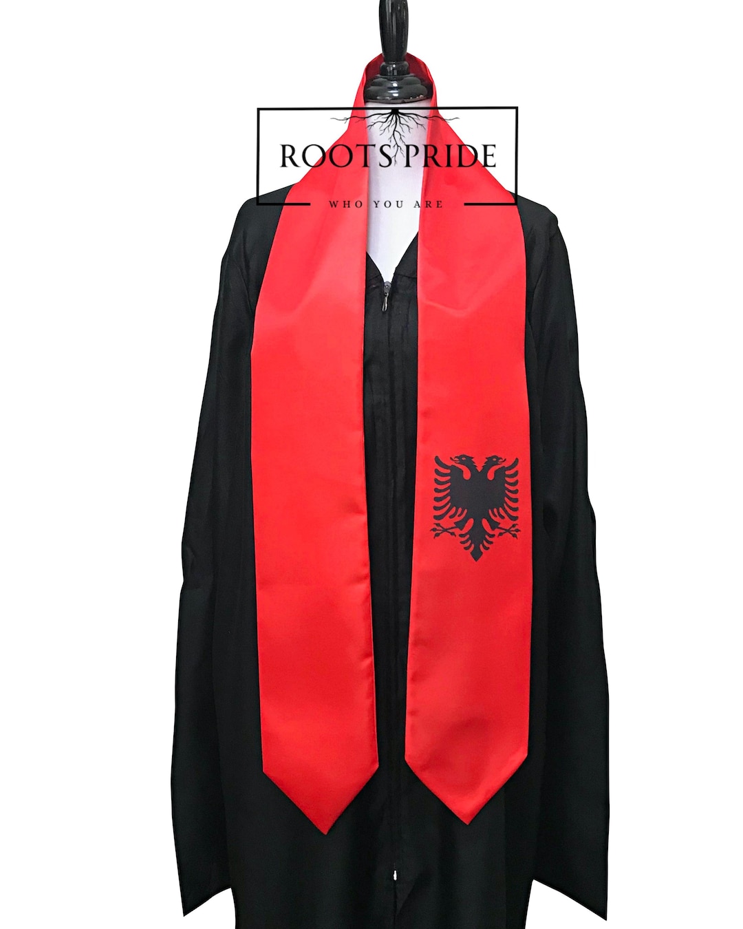 DOUBLE SIDED Albania Flag Graduation Stole / Albania Flag Sash ...