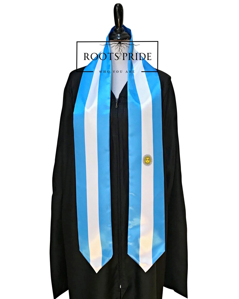 DOUBLE SIDED Argentina Flag Graduation Stole / Argentina Flag Sash ...