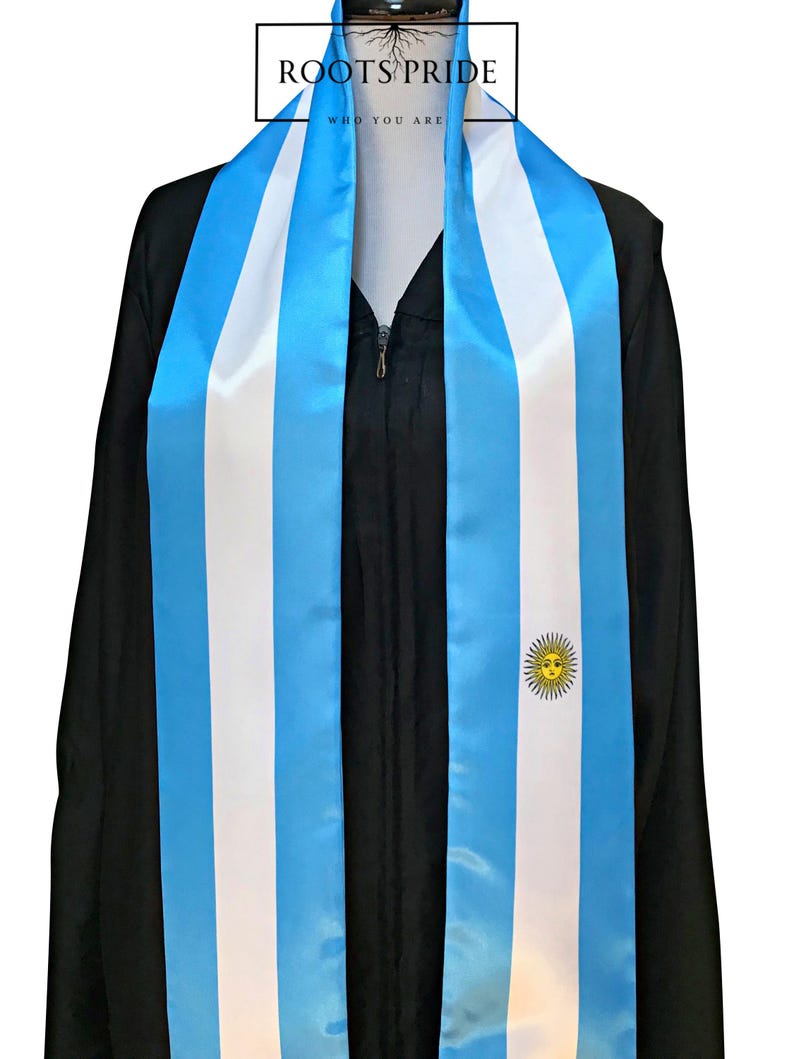 DOUBLE SIDED Argentina Flag Graduation Stole / Argentina Flag Sash ...