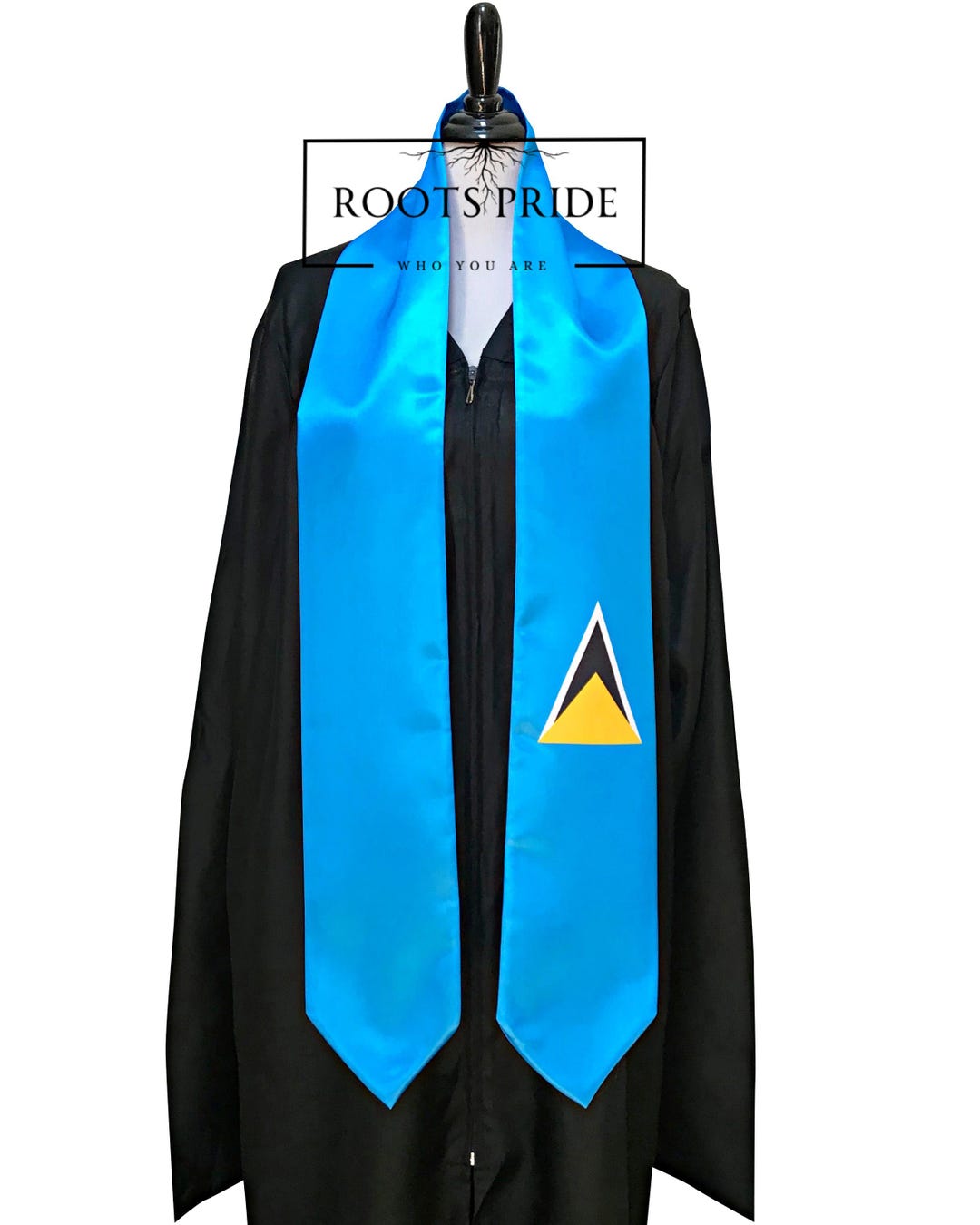 DOUBLE SIDED Saint Lucia Flag Graduation Stole / Saint Lucia Flag Sash ...