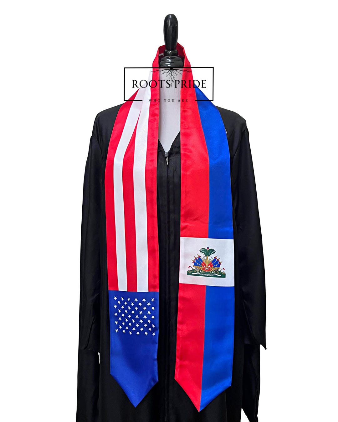 Haitian American Mix Flags Graduation Stole / United States Haiti Mixed ...