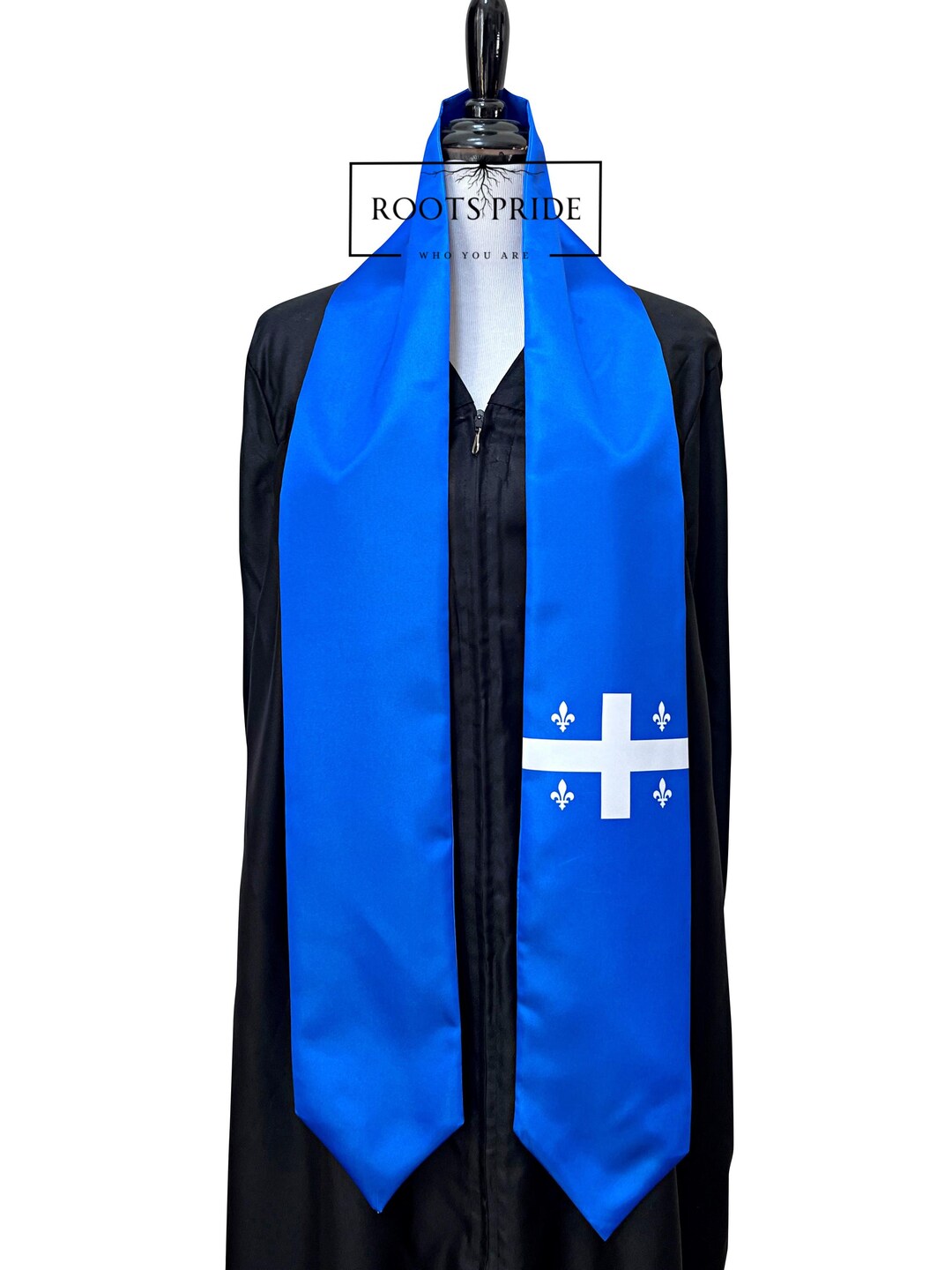 DOUBLE SIDED Quebec Flag Graduation Stole / Quebec Flag Sash ...