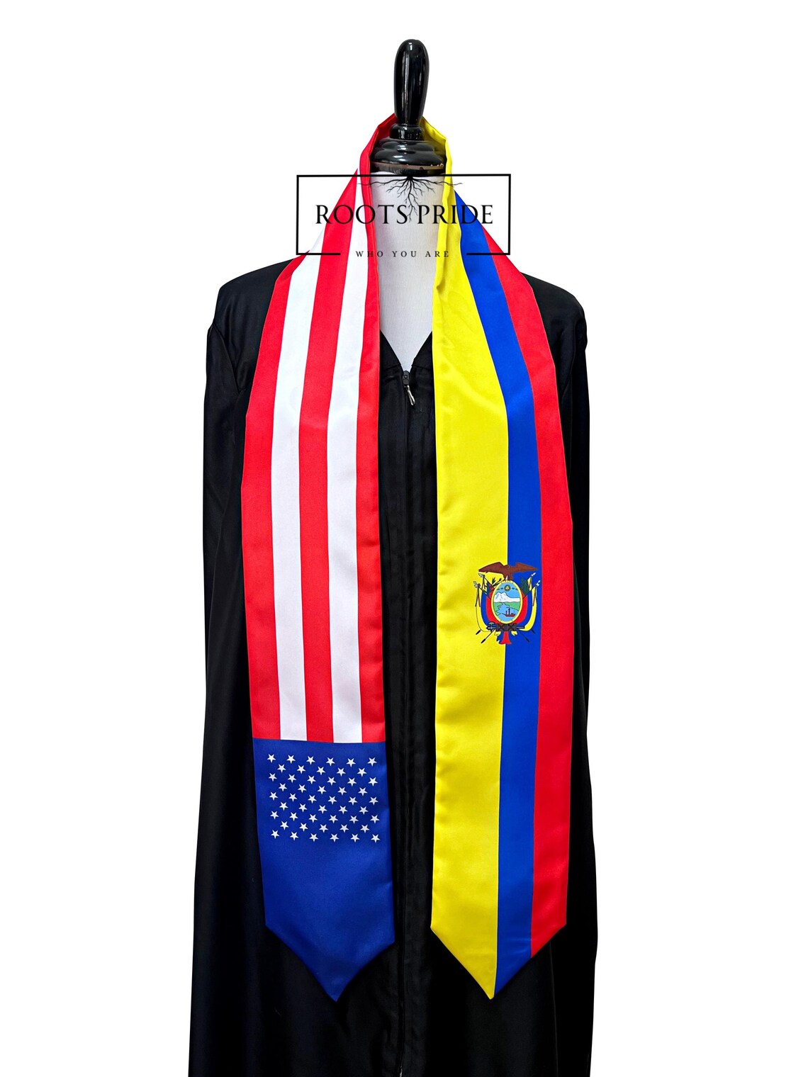 Ecuadorian American Mix Flags Graduation Stole / United States Ecuador ...