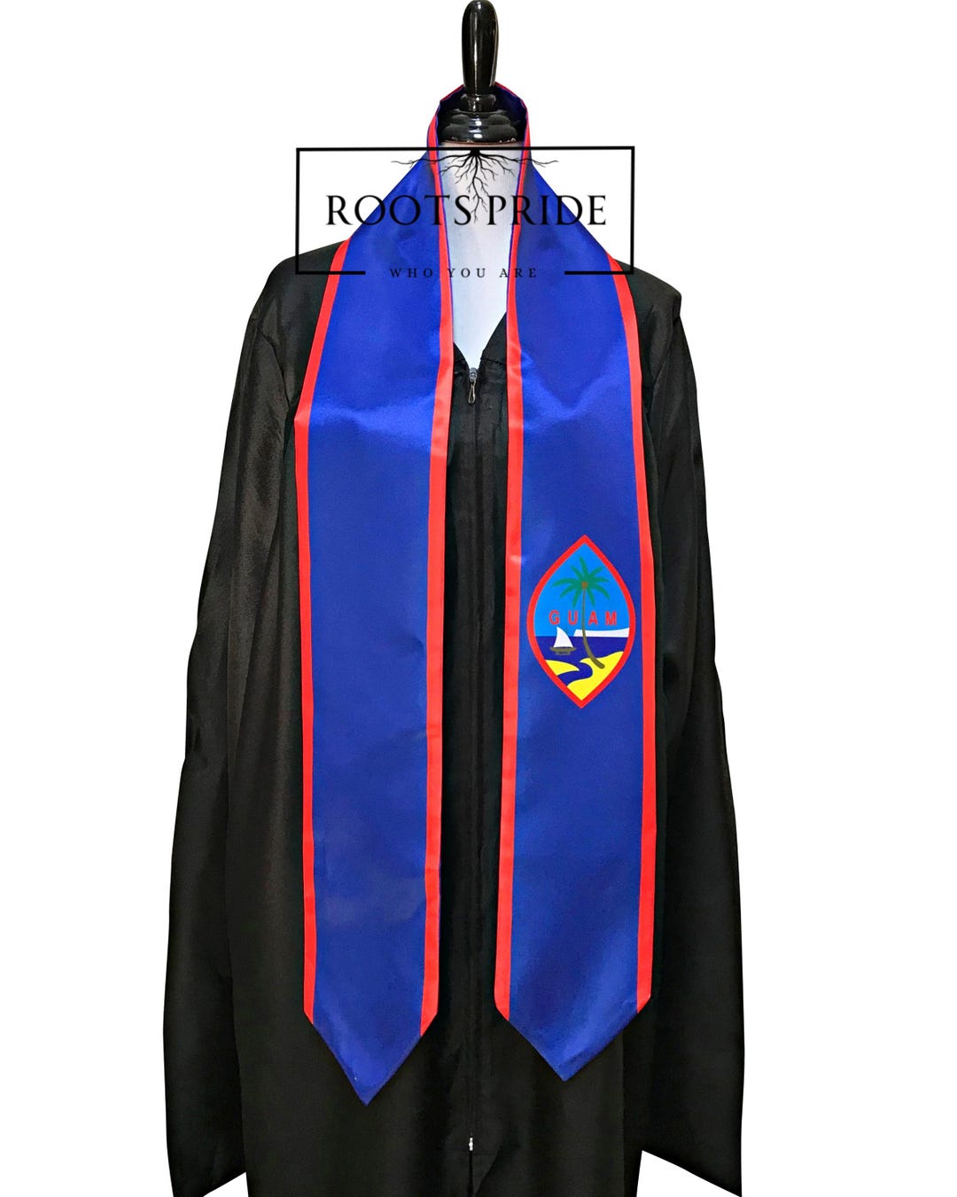 DOUBLE SIDED Guam Flag Graduation Stole / Guam Flag Sash / Guamanian ...