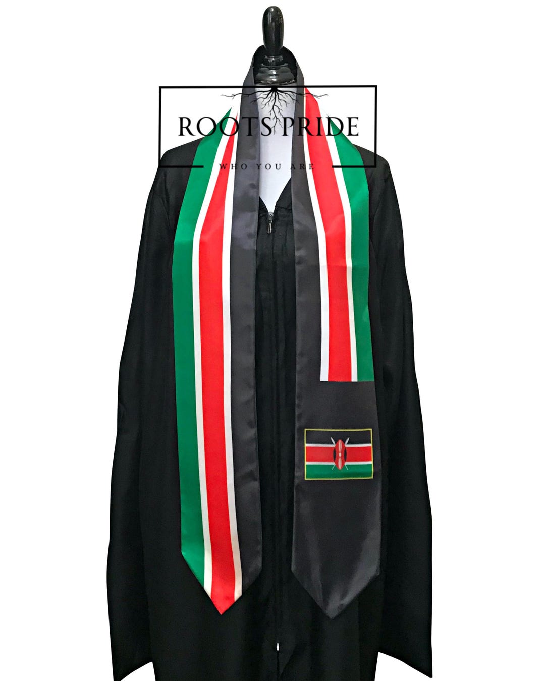 DOUBLE SIDED Kenya Flag Graduation Stole / Kenya Flag Sash / Kenyan ...