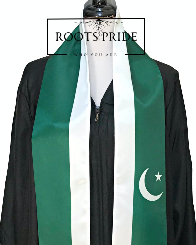 DOUBLE SIDED Pakistan Flag Graduation Stole / Pakistan Flag Sash ...