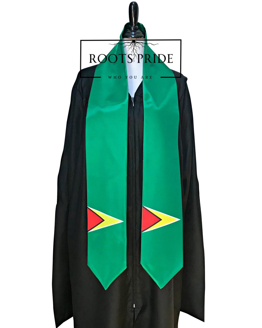 DOUBLE SIDED Guyana Flag Graduation Stole / Guyana Flag Colors Sash ...